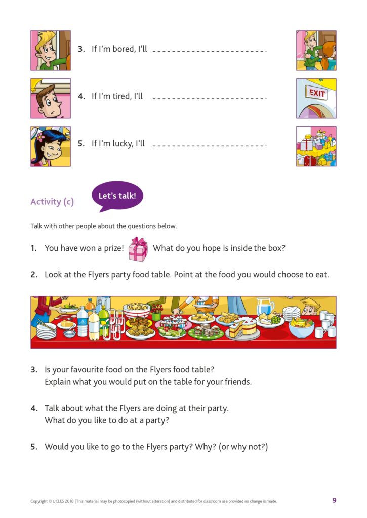 Cambridge Flyers – Week 6 – Speaking Part 2 - Elegant English